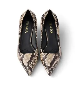 Prada Printed Ayers Leather Pumps