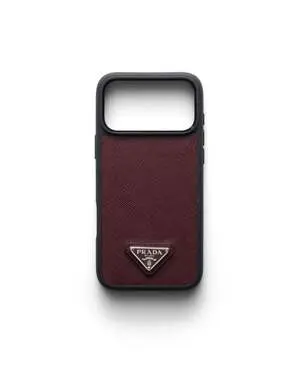 Prada Saffiano Leather Case For Iphone 17 Pro Max - Red