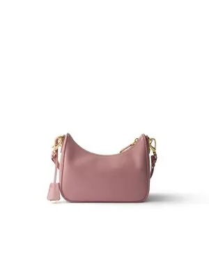 Prada Re-edition Mini Saffiano Leather Bag - Pink