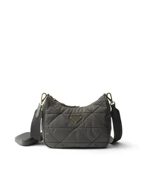 Prada Padded Re-nylon Shoulder Bag - Grey