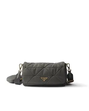Prada Padded Re-nylon Shoulder Bag - Grey