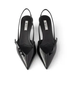 Prada Patent Leather Slingback Pumps