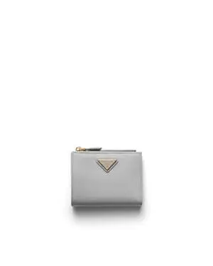 Prada Small Saffiano Leather Wallet Grey