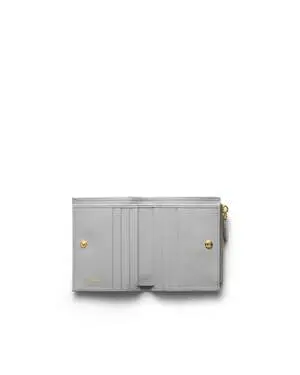 Prada Small Saffiano Leather Wallet - Grey