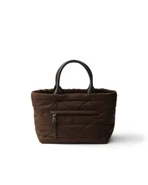 Prada Medium Padded Re-nylon And Leather Tote Bag