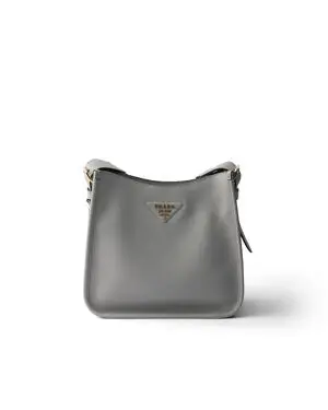 Prada Leather Shoulder Bag - Grey