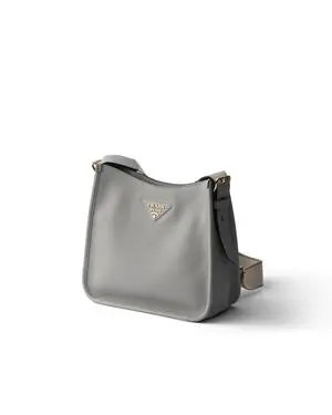 Prada Leather Shoulder Bag - Grey