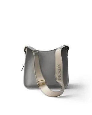 Prada Leather Shoulder Bag - Grey