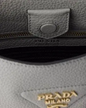 Prada Leather Shoulder Bag - Grey