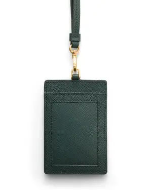 Prada Saffiano Leather Badge Holder - Green