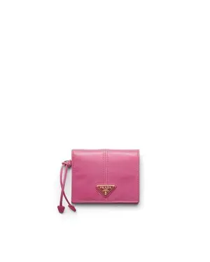 Prada Small Leather Wallet Pink