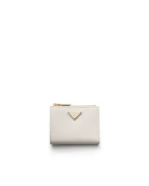 Prada Small Saffiano Leather Wallet Neutral