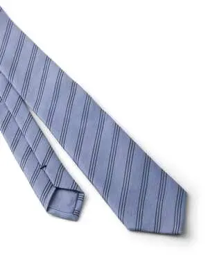 Prada Linen Blend Neck Tie - Light Blue