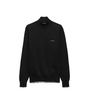 Prada Cotton Mock Turtleneck Sweater - Black