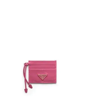 Prada Leather Card Holder - Pink