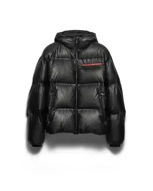 Prada Medium-weight Technical Fabric Down Jacket - Black