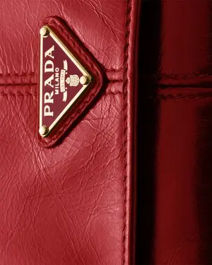 Prada Leather Wallet With Shoulder Strap