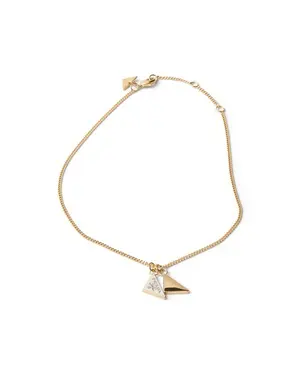 Prada Enameled Metal Necklace - Gold/silver