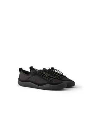 Prada Speedrock Re-nylon And Suede Sneakers - Black