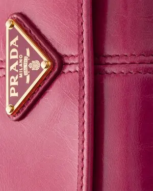 Prada Leather Wallet With Shoulder Strap