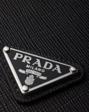 Prada Saffiano Leather Case For Iphone 17 Pro - Black