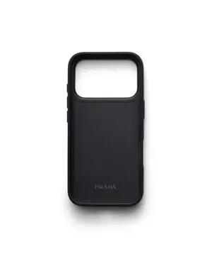 Prada Saffiano Leather Case For Iphone 17 Pro - Black