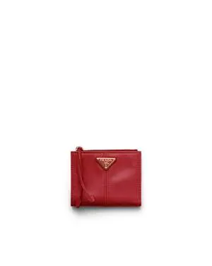 Prada Small Leather Wallet - Red
