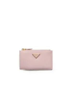 Prada Printed Saffiano Leather Card Holder - Pink