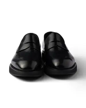 Prada Brushed Leather Loafers