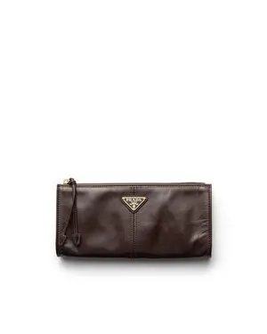 Prada Leather Pouch - Brown