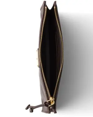 Prada Leather Pouch - Brown