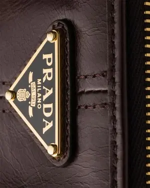 Prada Leather Pouch - Brown