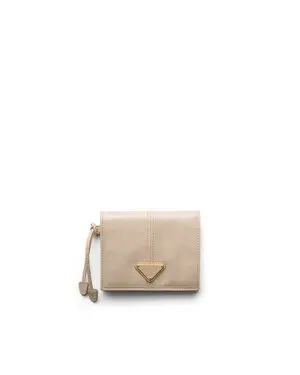 Prada Small Leather Wallet - Neutral