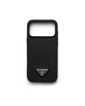 PRADA ブラック iPhone14 pro max用ケース PRADA（プラダ） スマートフォンケース iPhone14 Proケース レザー