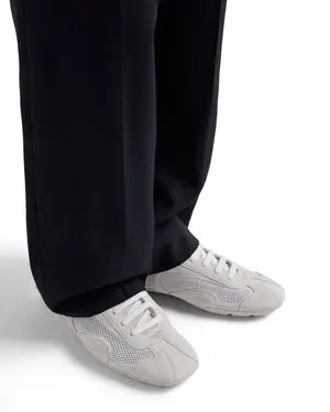 Prada Montecarlo Re-edition 200 Suede And Mesh Sneakers - White