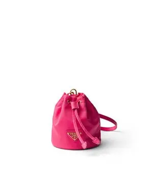 Prada Mini Icon Re-nylon Keychain Charm - Pink