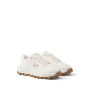 Prada Prax 01 Leather Sneakers - Neutral