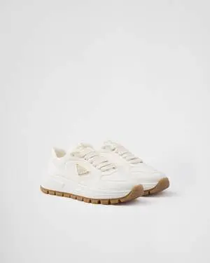 Prada Prax 01 Leather Sneakers - Neutral