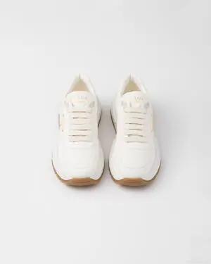 Prada Prax 01 Leather Sneakers - Neutral