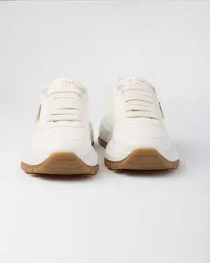 Prada Prax 01 Leather Sneakers - Neutral