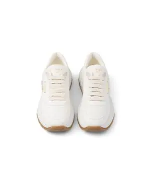 Prada Prax 01 Leather Sneakers - Neutral