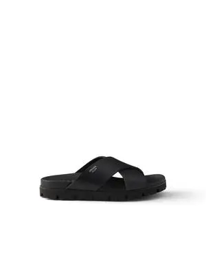 Prada Crisscross Rubber Slides