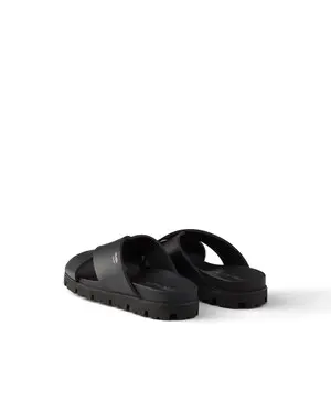 Prada Crisscross Rubber Slides