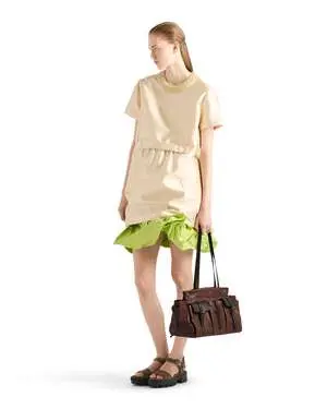 Prada Leather Tote Bag - Brown