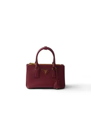 Prada Galleria Mini Saffiano Leather Bag - Red