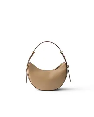 Prada Arqué Mini Leather Shoulder Bag - Neutral