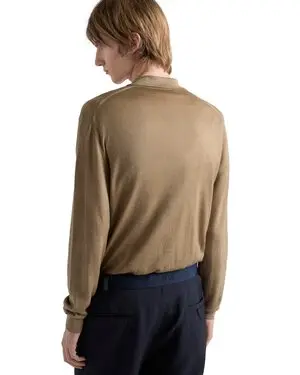 Prada Wool And Silk Polo Sweater - Grey