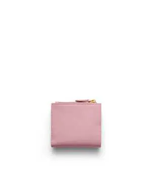 Prada Small Saffiano And Smooth Leather Wallet - Pink