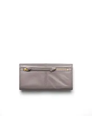 Prada Large Leather Wallet - Grey