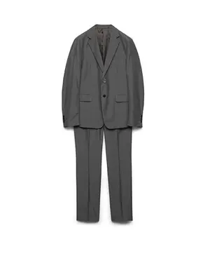 Prada Single-breasted Silk Suit - Grey